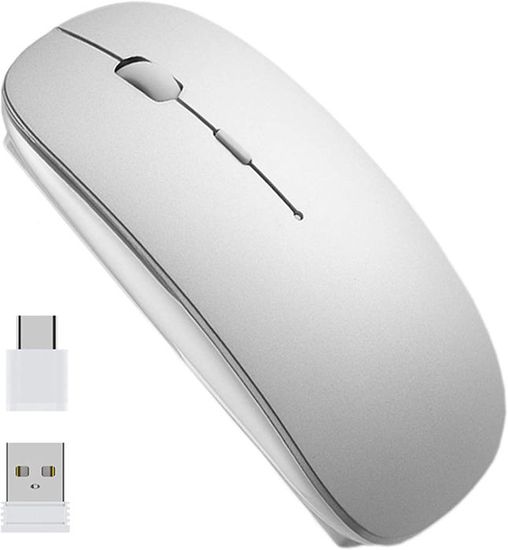 Souris Sans Fil Rechargeable, Mini Souris Optique Click Wireless Mouse ...