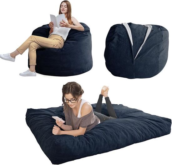 Pouf Chaise Chaise Convertible Qui se replie du Pouf au lit Grand ...