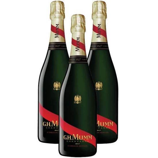 Mum Cordon Rouge - Champagne - 3 x 75 cl - La cave Cdiscount