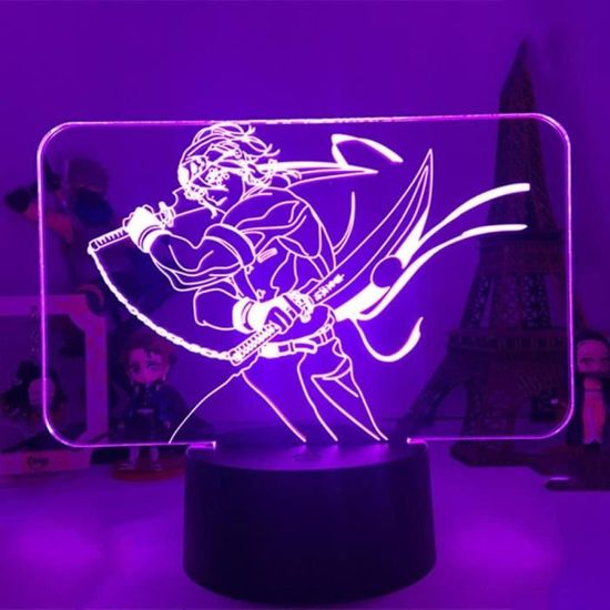 Personnage De L'Anime 3D Led Illusion Lampe Demon Slayer Uzui Tengen ...
