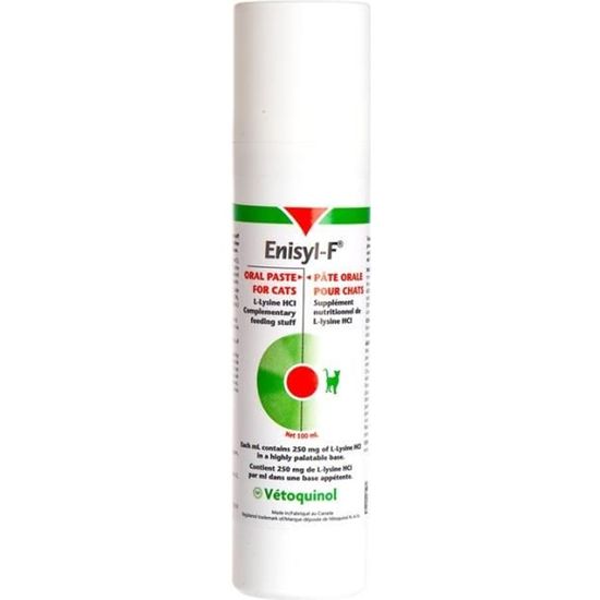 Pâte orale - Vetoquinol - Enisyl Chat - 100ml - L-Lysine - Herpès-virus ...