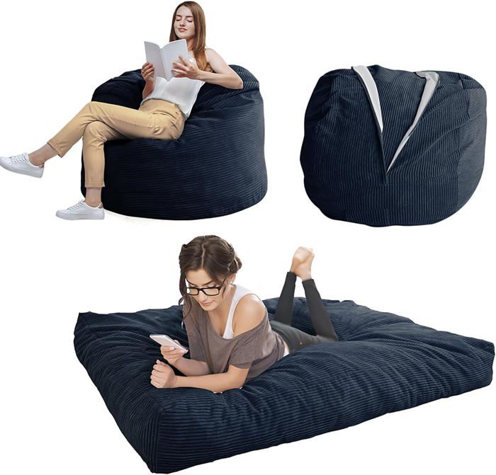 Pouf Chaise Chaise Convertible Qui se replie du Pouf au lit Grand ...