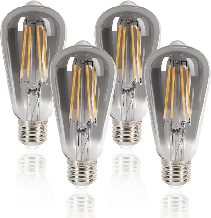 Edison Ampoule E27, ST58 Rétro LED à Filament Ampoule LED E27 Blanc Chaud, 4W(équivalent 25W ...