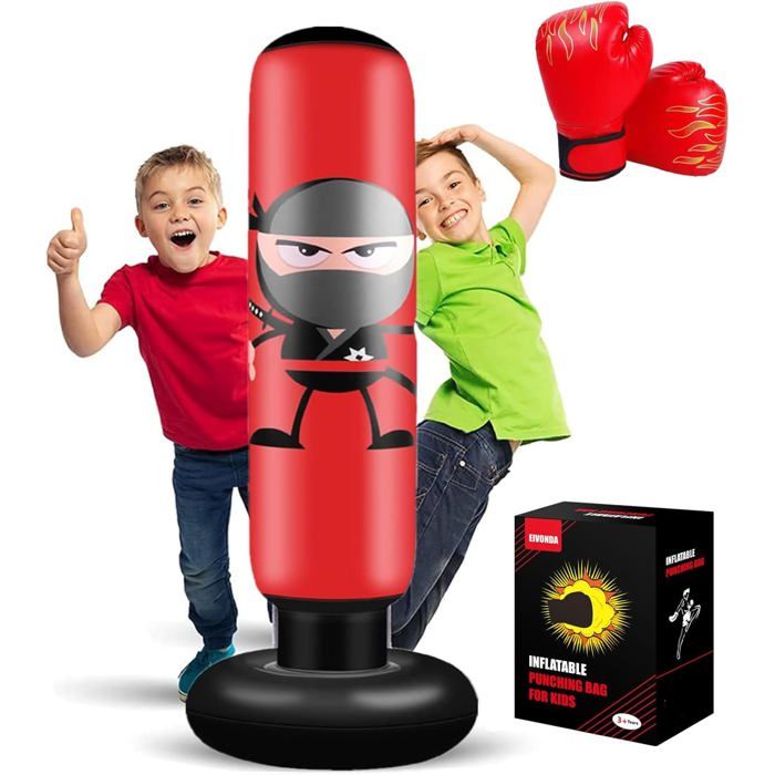 160 cm Children's Boxing Bag Inflatable Ninja Punch Bag with Boxing ...