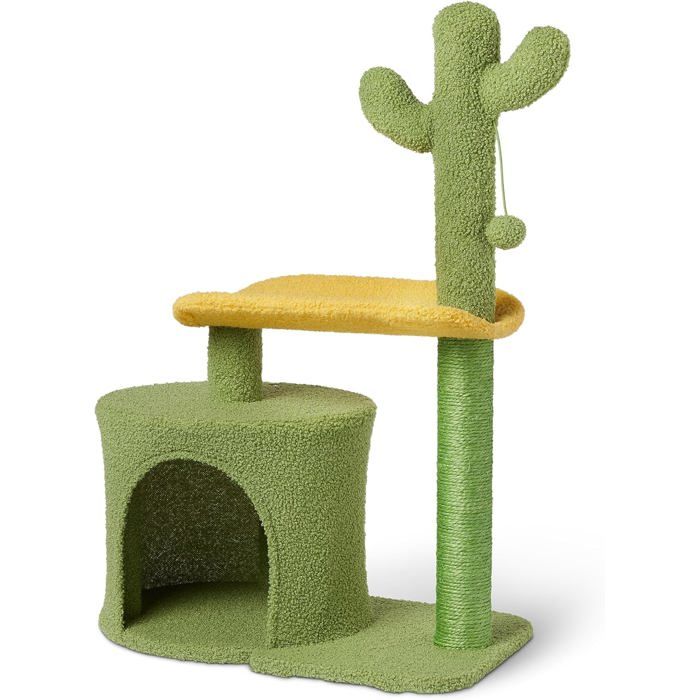 Griffoir chat intérieur plusieurs niveaux forme cactus 78cm vert ...