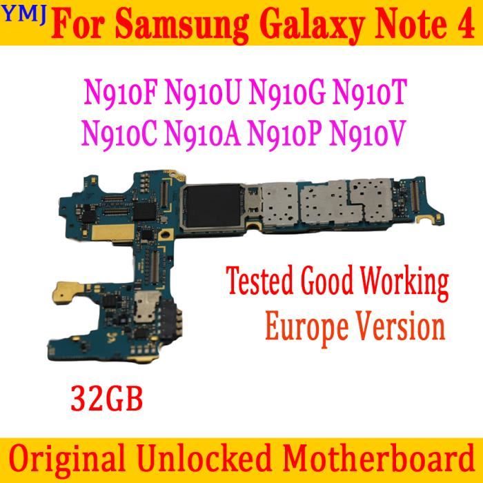 N910U-32GB-Carte mère déverrouillée d'origine avec IMEI, Android OS ...