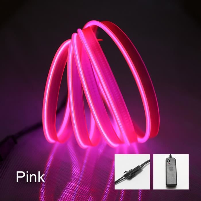 3m - Rose - Panneau lumineux néon Led sous la voiture, Tube Flexible ...