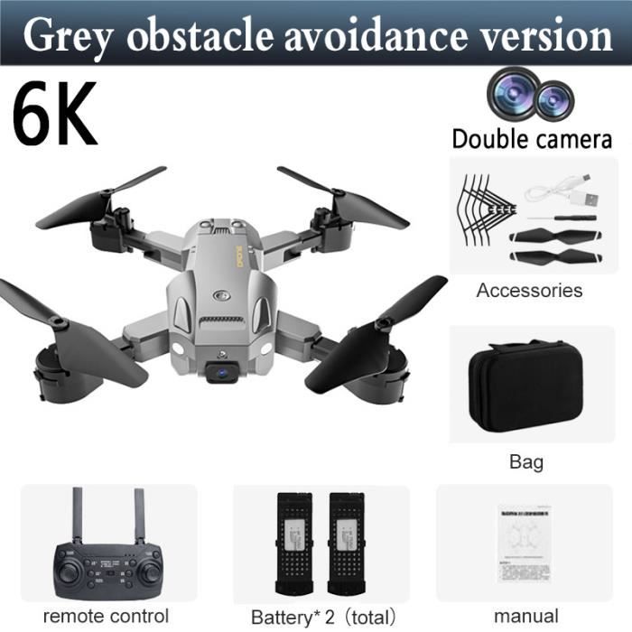 Gris 6K Double 2B - Drone 5g Drone 8k Hd Drones Professionnels 6k Hd ...