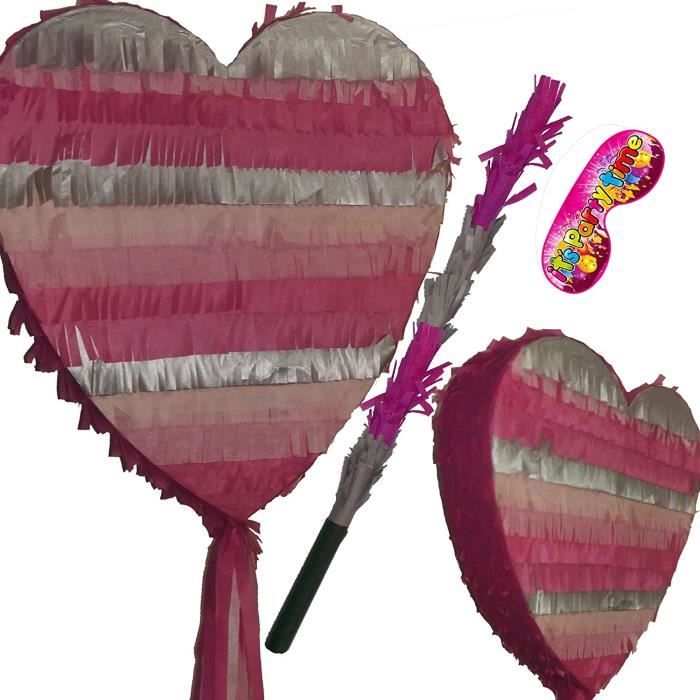 Pinata en forme de cœur pour mariage, fiançailles, fête d'anniversaire ...