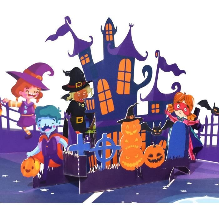Carte D'Halloween 3D Pop Up Pour Enfants, Suesses Ou Cartes De Vœux ...