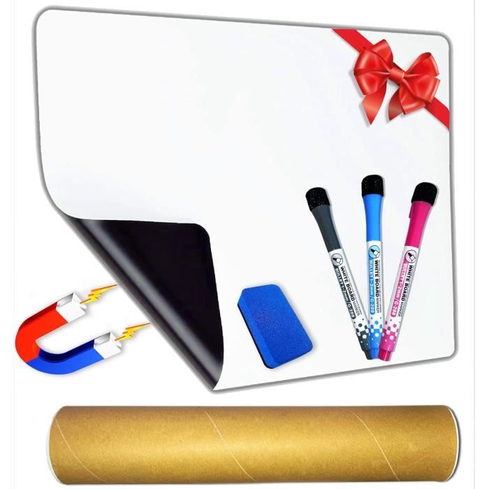 Tableau Blanc Magnétique pour Frigo A3 Tableau Effaçable à Sec Aimanté ...