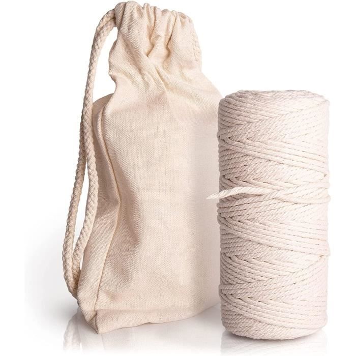 Corde Macramé 3 mm x 100 m Ficelle Macramé Naturelle - Matériel pour ...