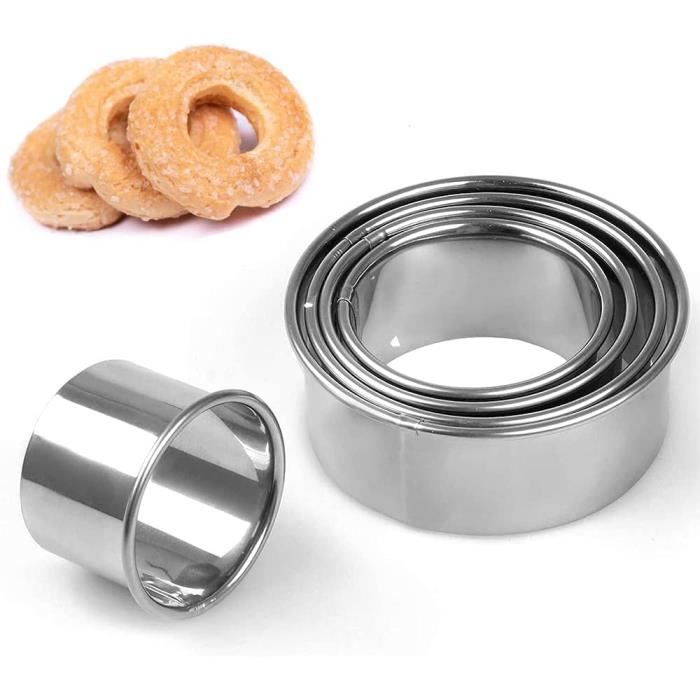 Cercle rie Rond, 5 Pièces Emporte-Pièce Rond En Acier, Coupe-Biscuits ...