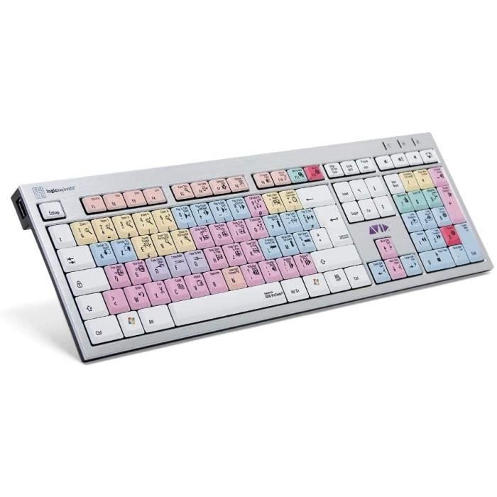 LOGICKEYBOARD Clavier Avid Pro Tools - Slim PC/FR Azerty, Multicolore ...