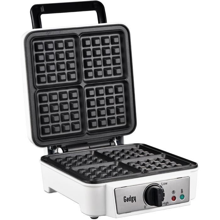 Gaufrier Professionnel - gaufres appareil 1200 Watts - Chaleur rapide et stable, Facile à ranger ...