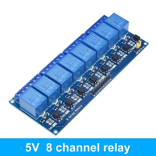 Circuits intégrés,5V 8 channel relay--Module De Relais 5v 12v1 2 4 6 8 ...