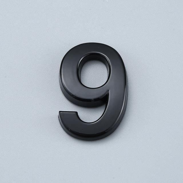 NUMERO DE MAISON,Number 9--Autocollant noir pour numéro de porte de ...
