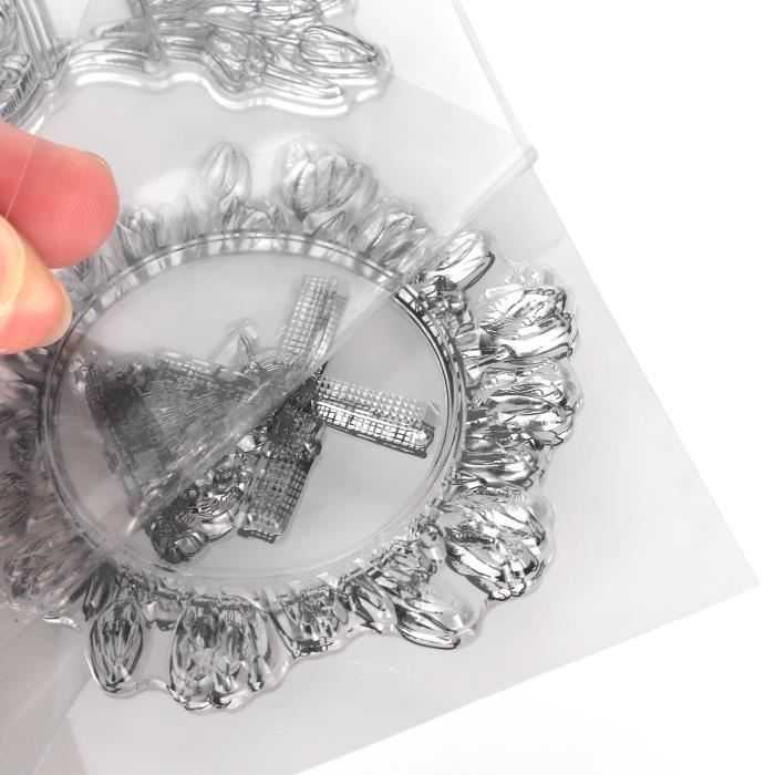 JIN - tampon de gaufrage 3 pièces tampon transparent Design Unique ...