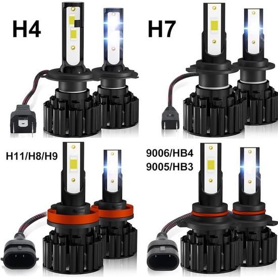 H7 Led Phare De Voiture 20000Lm 3570 Csp H4 6000K Hb3 Hb4 9005 9006 H8 H11 H9 Ampoule Led 12V ...