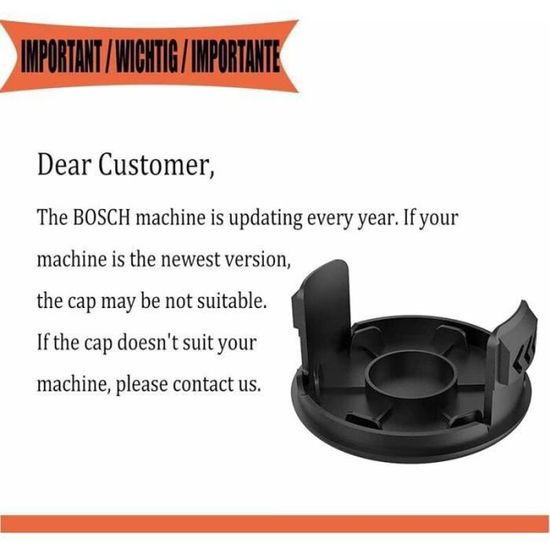 Bobine Fil Pour BOSCH EasyGrassCut 18 23 26 Art 23 26 Coupe Bordure Pièces de Rechange BOSCH ...