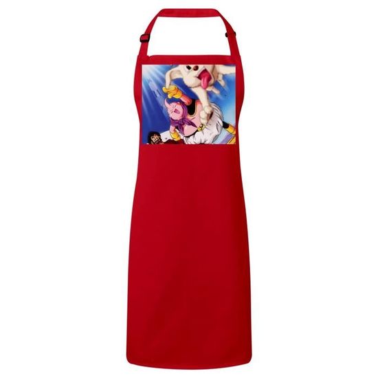 Tablier Cuisine Premium Rouge Dragon Ball Z Majin Boo Boubou Satan ...