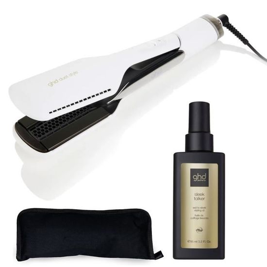 GHD - Lisseur Séchant Duet Style Blanc avec huile coiffante et trousse de rangement - Cdiscount ...