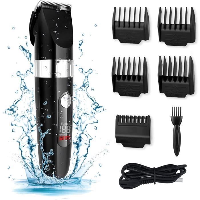 Tondeuse cheveux hommes professionnelle, tondeuse barbe ipx7 imperméable, coupe de cheveux ...