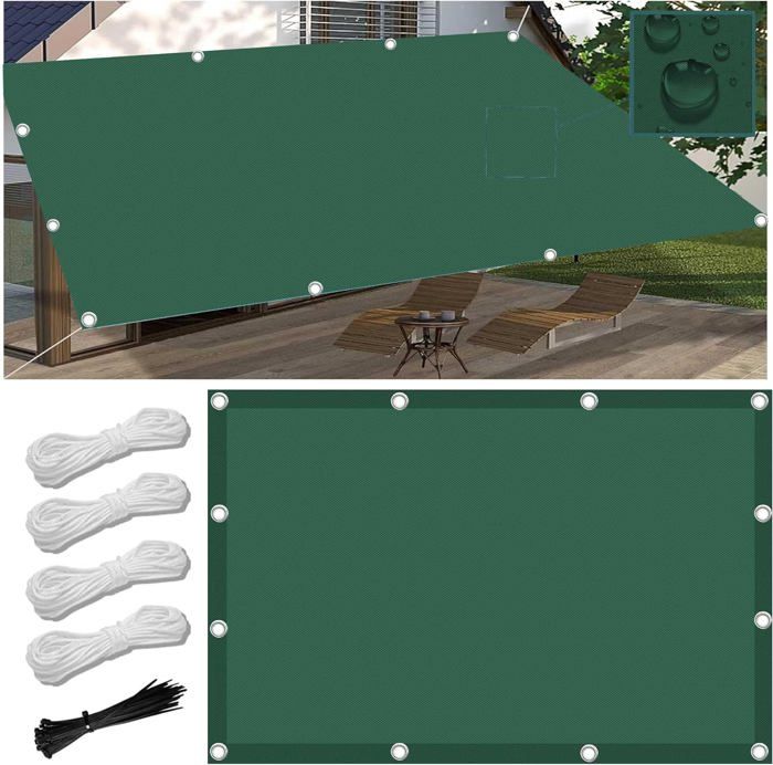 Voiles Ombrages Imperméable Rectangulaire 1x1.2M Bâche dombrages,Voiles ...