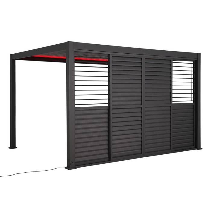 Persienne coulissante pour pergola bioclimatique "Evora" 3,4 x 2,3m ...
