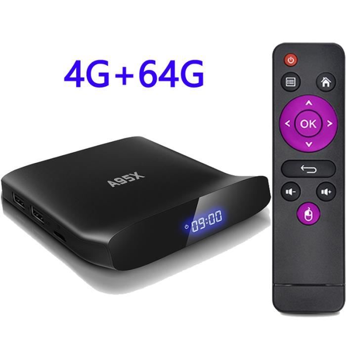 Ue Plug - 4G 64G - Boîtier Smart TV A95X W2, Android 11, Amlogic S905W2, Wifi 2.4-5 ghz, 4K, BT5 ...