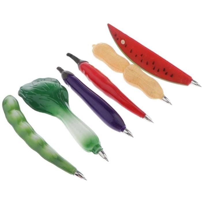 6X Stylo à Bille Fruits Légume Créatifs Stylo Magnétique Décoration de ...