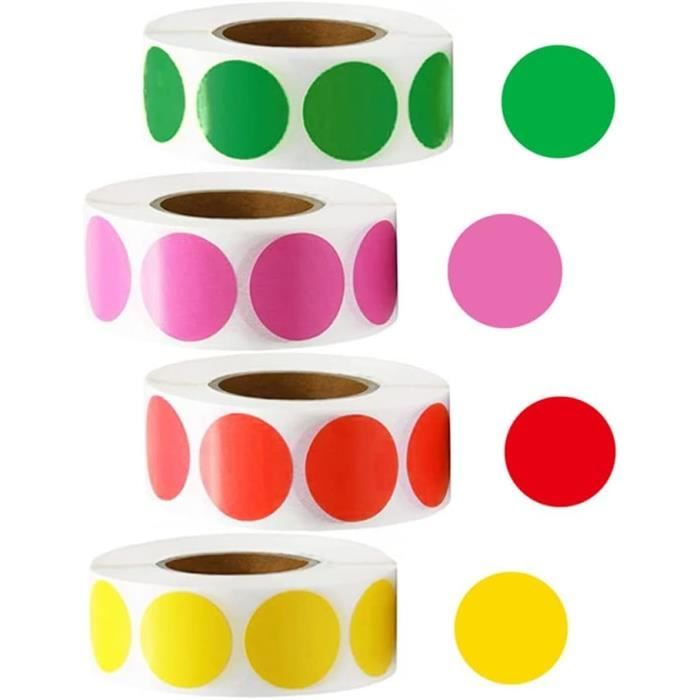 Gommettes Autocollantes Rondes 2000 Pièces Pastille Autocollante De ...