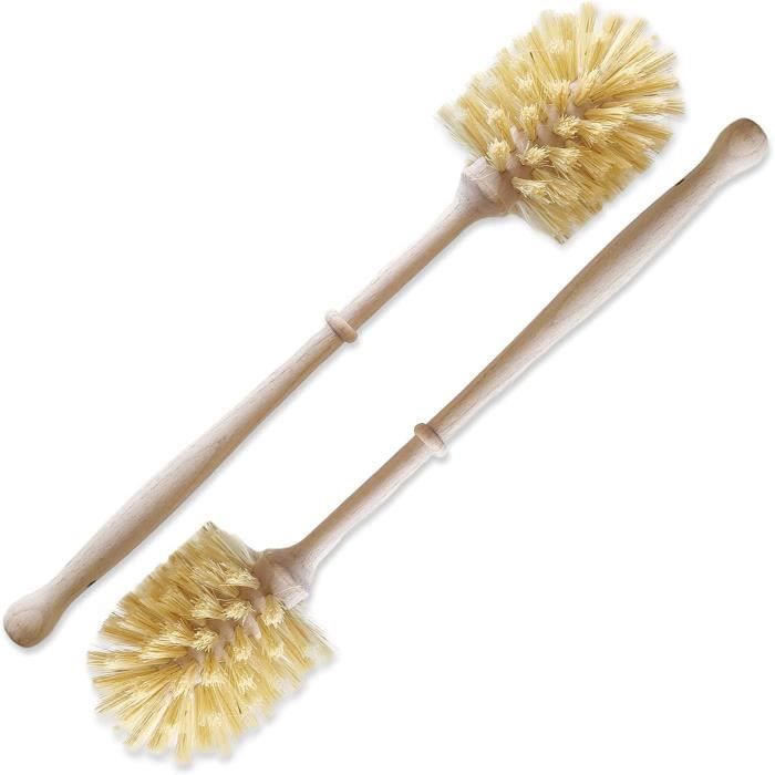 Lot De 2 Brosses Wc En Bois, Brosse Wc Avec Poils En Fibre, Brosse Wc-Fabriqué En Allemagne ...