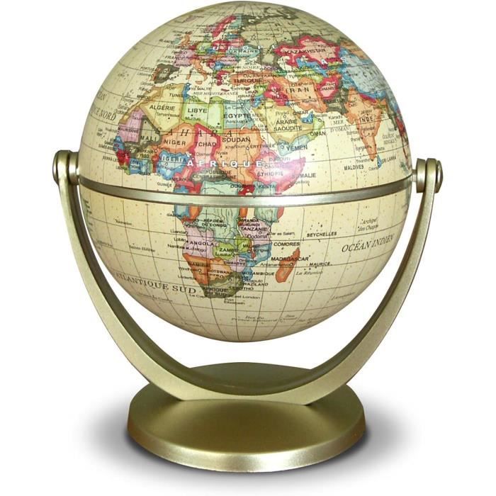 Mini Globe De Carte Du Monde, Rétro, Brun, Éducatif Enfants Globe Du ...