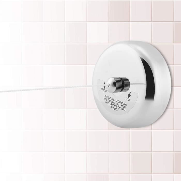 Corde À Linge Rétractable - Corde À Linge À Une Seule Ligne 9,18 Pieds ...