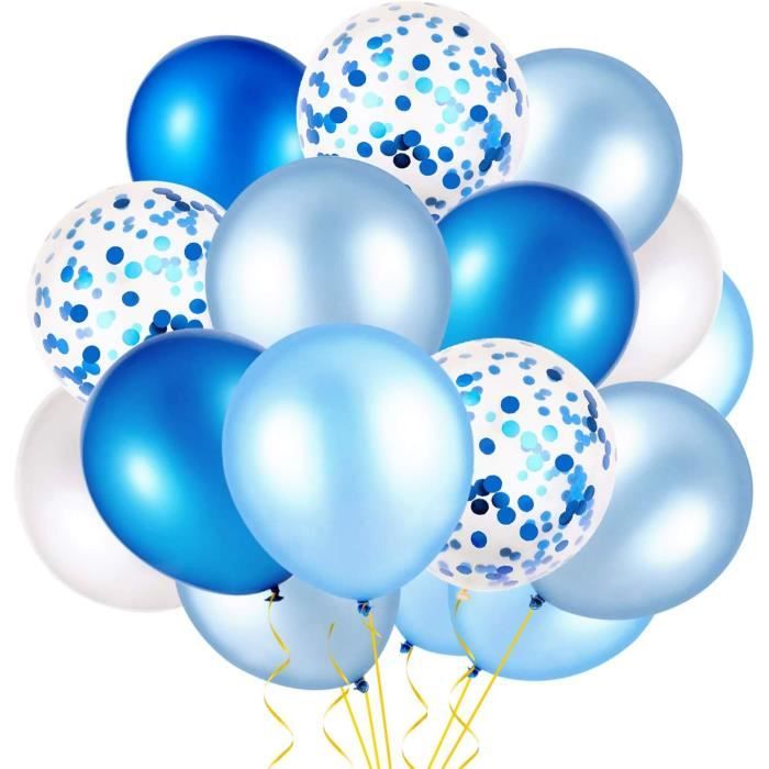 Lot De 50 Ballons À Confettis En Latex Bleu Roi De 30,5 Cm Pour ...