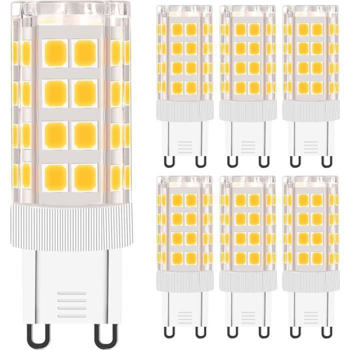 Ampoule Led G9, 5W Blanc Chaud 3000K Lampe Led G9,Equivalent 40W 50W Halogène Lumière,Économie D ...