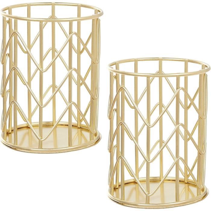 Pot A Crayon Bureau 2 Pièces, Porte Stylo Bureau Porte-Stylos En Métal ...