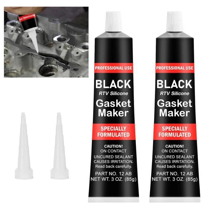 2Pcs Pate a Joint Moteur Haute Temperature Noir, Mastic D'étanchéité ...
