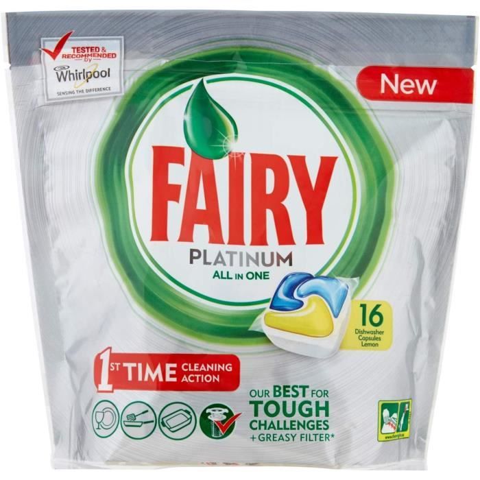 Fairy Platinum Lave-vaisselle Lemon 16 capsules[460] - Cdiscount ...
