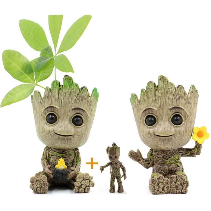 POT DE FLEUR Pot de fleurs Baby Groot avec porte-clé s figurine d ...