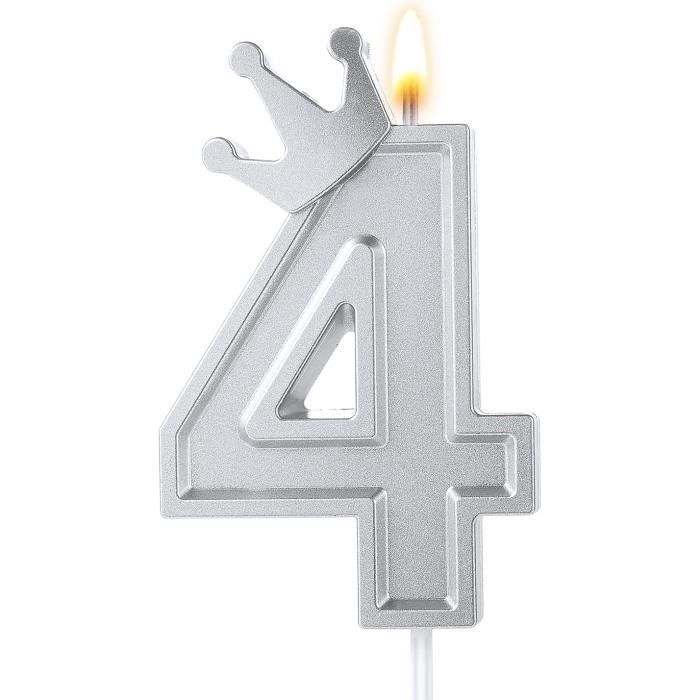 7,6Cm Bougie Numéro D'Anniversaire, 3D Bougie De Gâteau Couronne ...