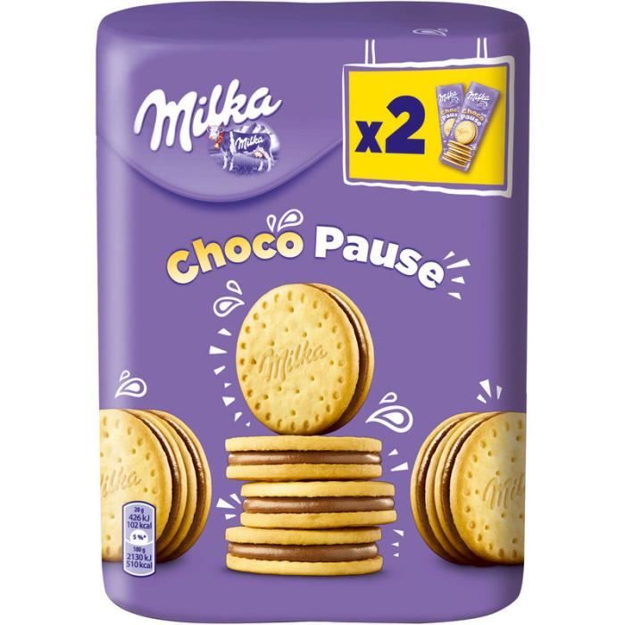 MILKA Choco Pause Biscuits fourrés au chocolat au lait - 2x260 g ...