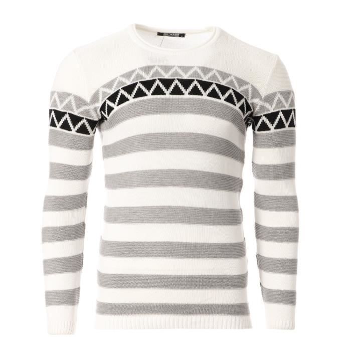 Pull Blanc Homme Paname Brothers 2549 Blanc - Cdiscount Prêt-à-Porter