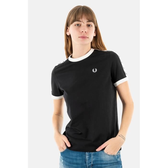 Tee shirt fred perry taped ringer 184 black Noir - Cdiscount Prêt-à-Porter