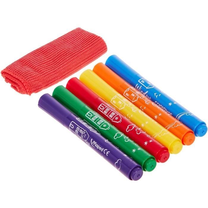 Color'Peps Feutres Window De Coloriage Enfant Pour Vitres, Pointe Large ...