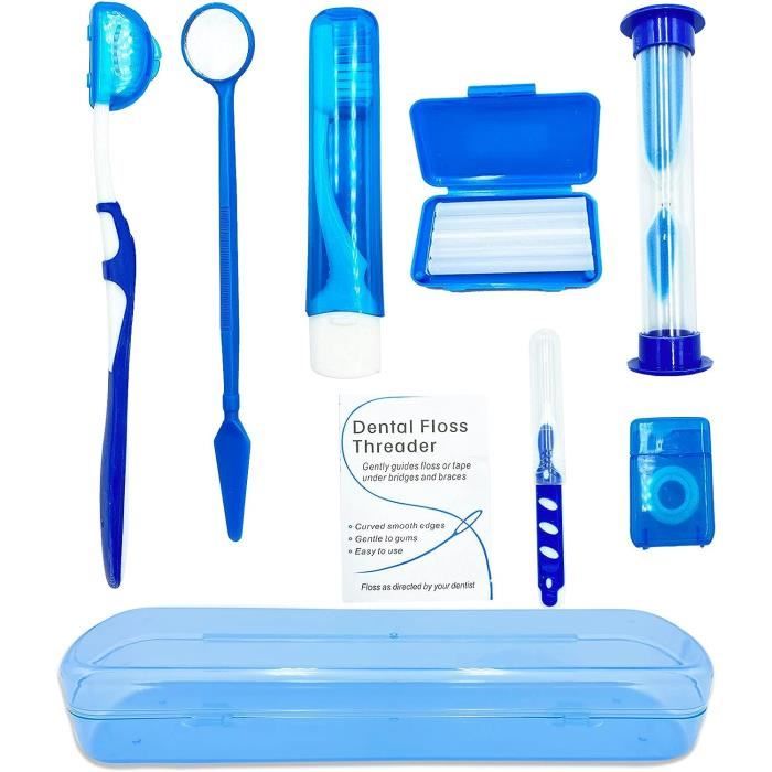 HRASY Kit de soins buccaux portables pour appareils dentaires - Brosse ...