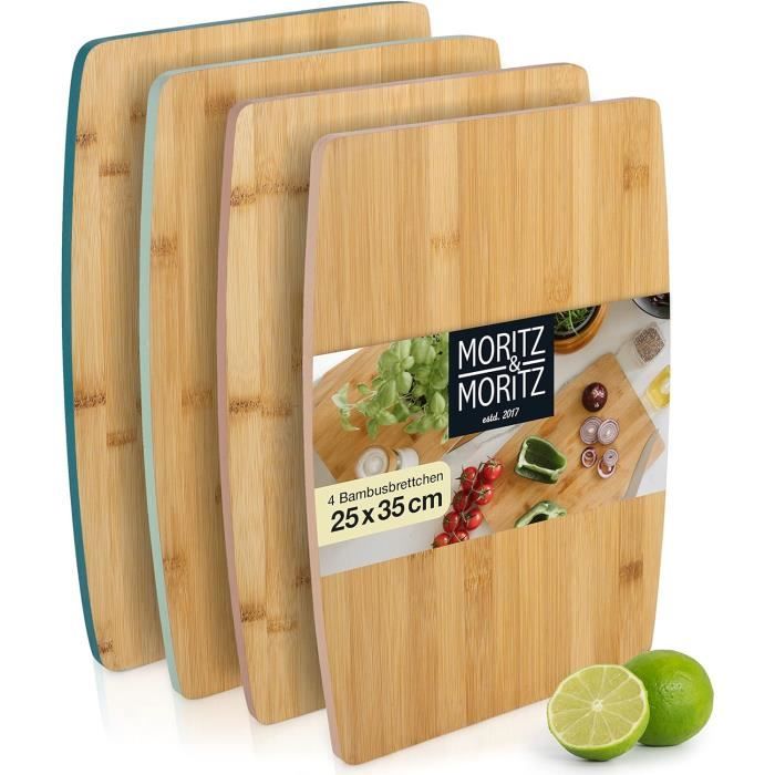 Moritz Moritz Lot de 4 planches à découper eambou - 35 x 25 x 1 cm ...