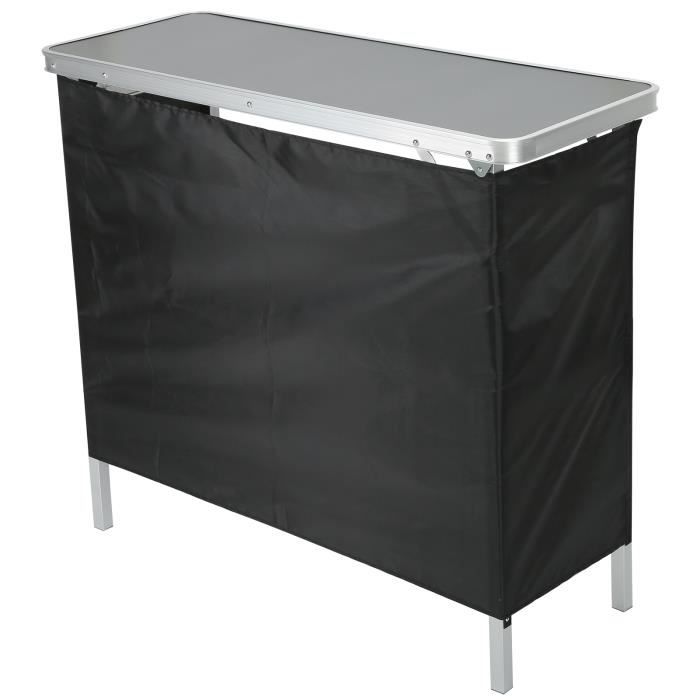 Table pliable Table de Bar Portable Table de Rangement Pliante ...