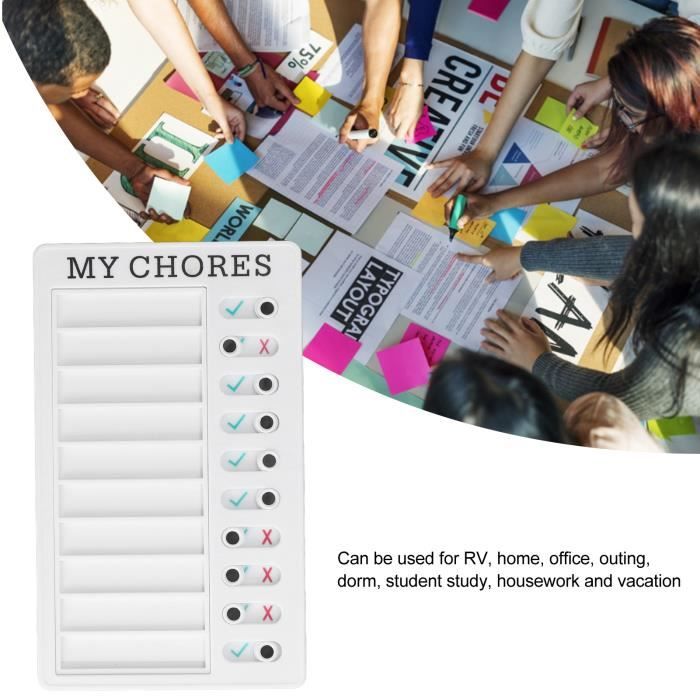JIM-DIY Sticky Notes Plastic Checklist Portable To Do List Board DIY ...